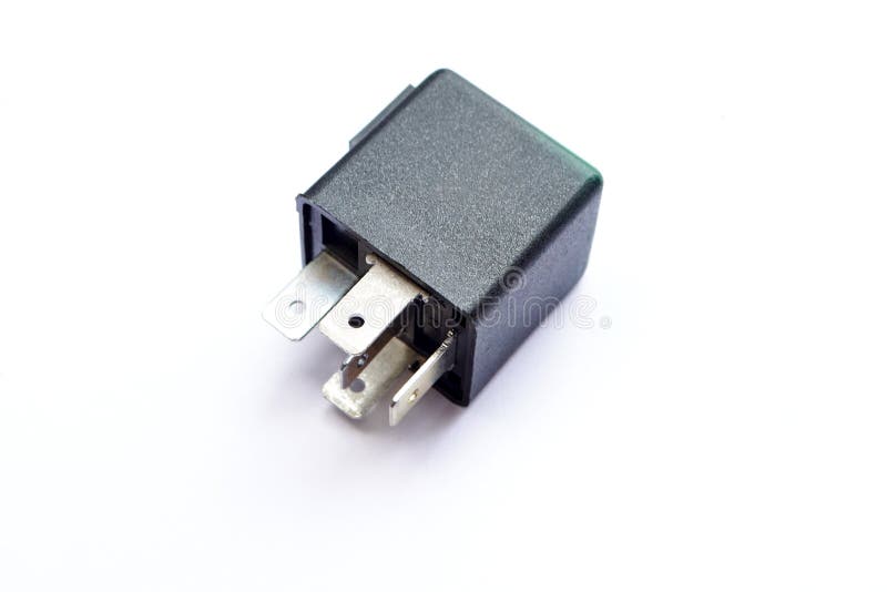Car Electromagnetic Relay Isolated on Stock Photo - Image of auto ...