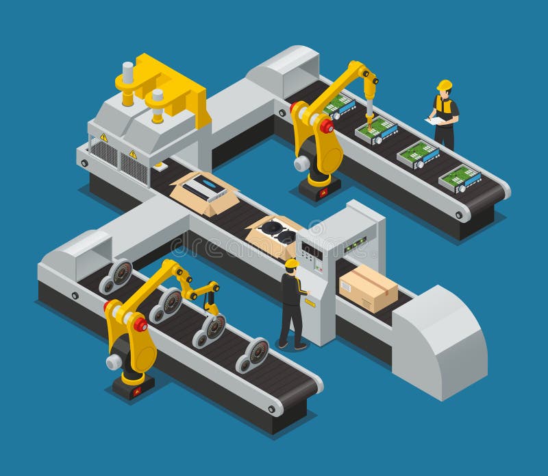 Car Factory Isometric Composition Stock Illustrations – 60 Car Factory ...