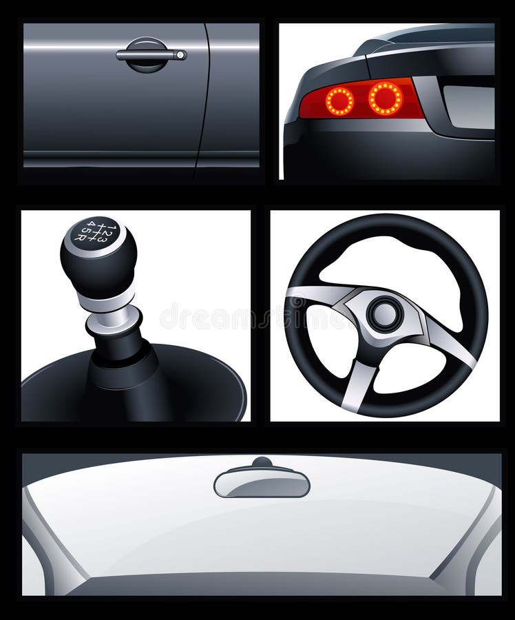 Car elements stock vector. Illustration of speed, power - 7544518