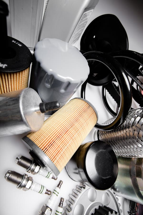 Car Accessories Elements, Gears on Background Stock Image - Image of ...