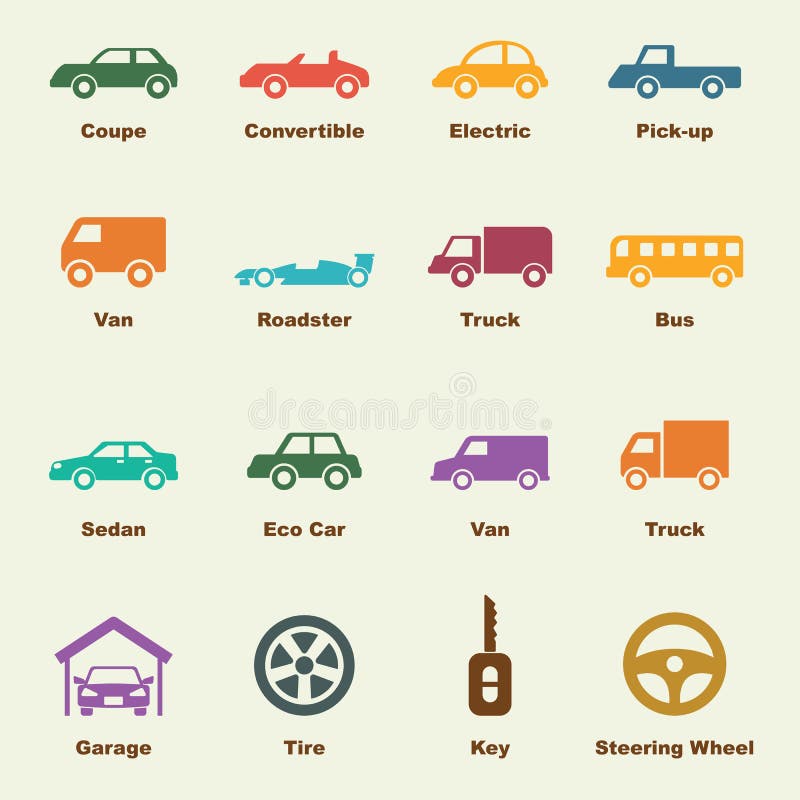 Car elements stock vector. Illustration of collection - 60383915