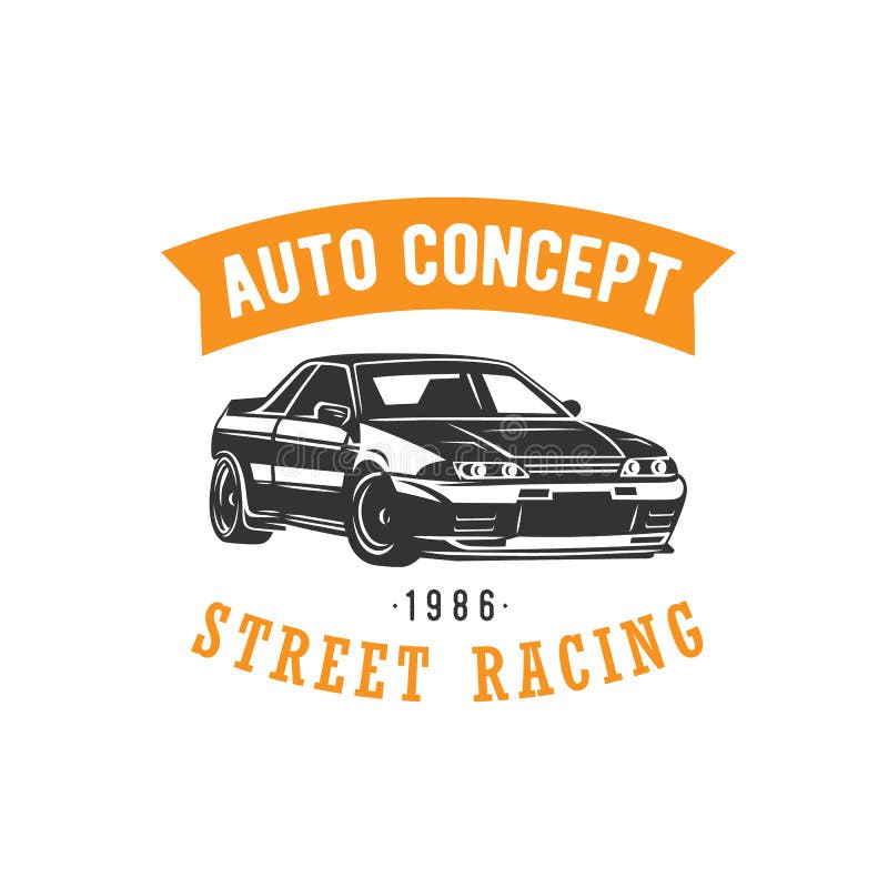 Car emblem. Street racing stock vector. Illustration of print - 246417036