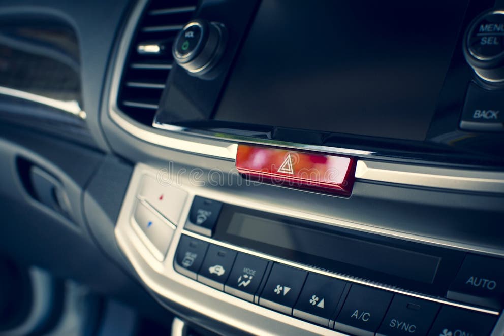 Car Emergency Light Button. Stock Image - Image of danger, concept ...