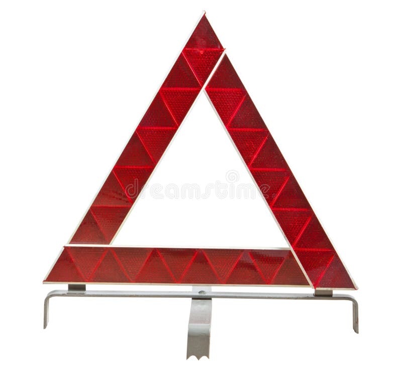 Car Emergency Sign Isolated on White Background. Stock Image - Image of ...