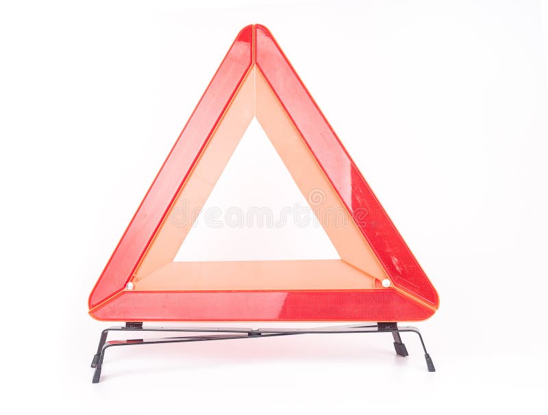 Red Emergency Sign stock photo. Image of orange, triangle - 10118344