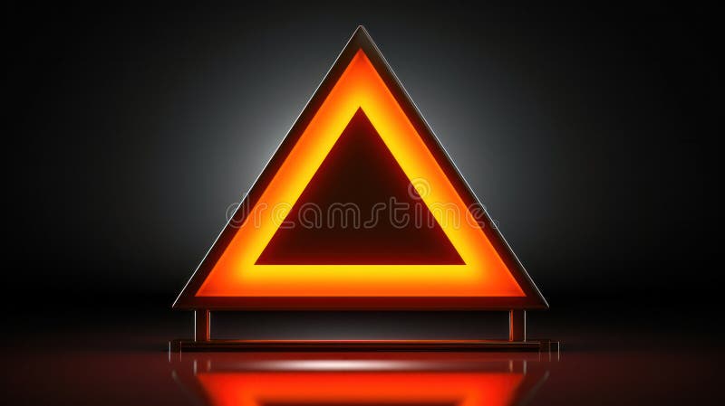 Car Emergency Sign Triangular Studio Photo Stock Photo - Image of ...