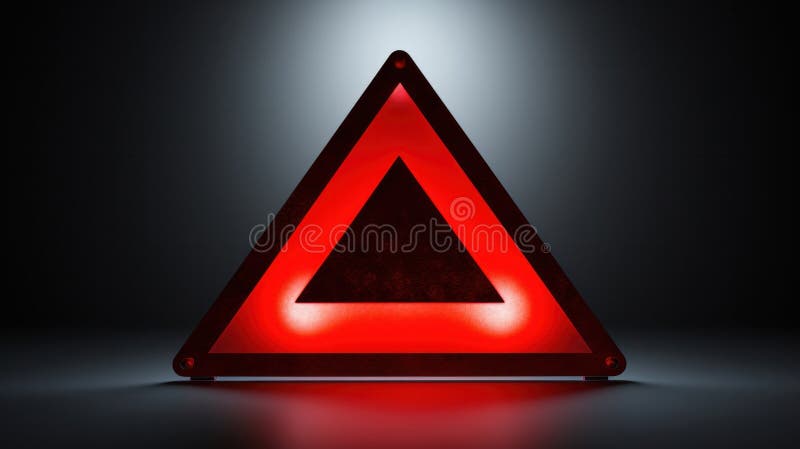 Car Emergency Sign Triangular Studio Photo Stock Image - Image of ...