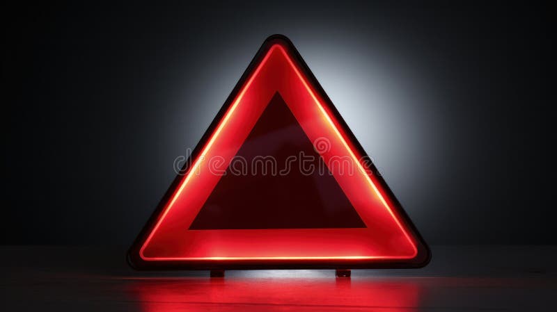 Car Emergency Sign Triangular Studio Photo Stock Photo - Image of path ...