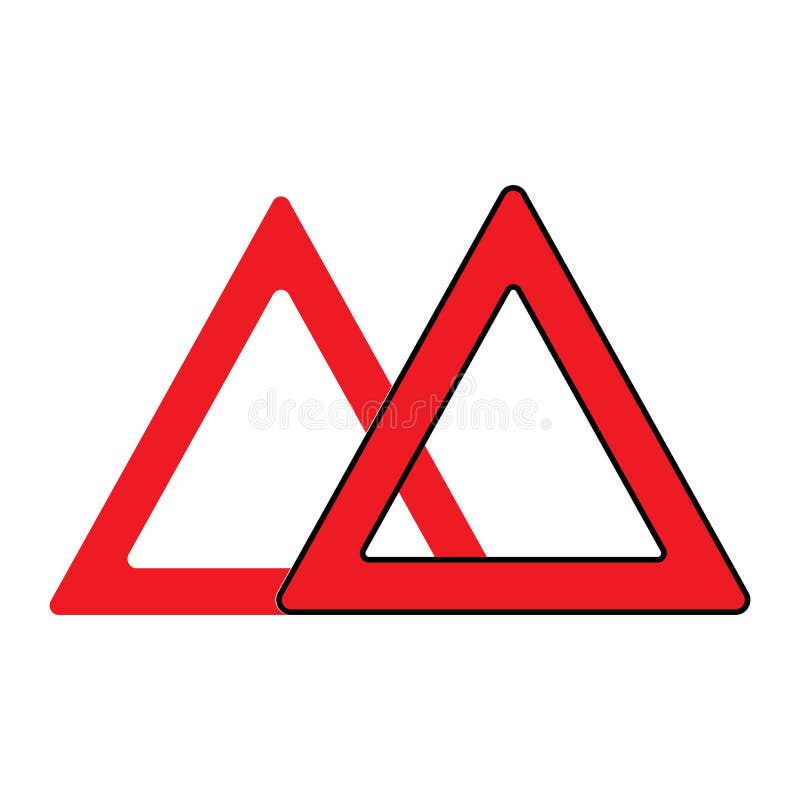 Car Emergency Triangle Icon Stock Vector - Illustration of triangle ...