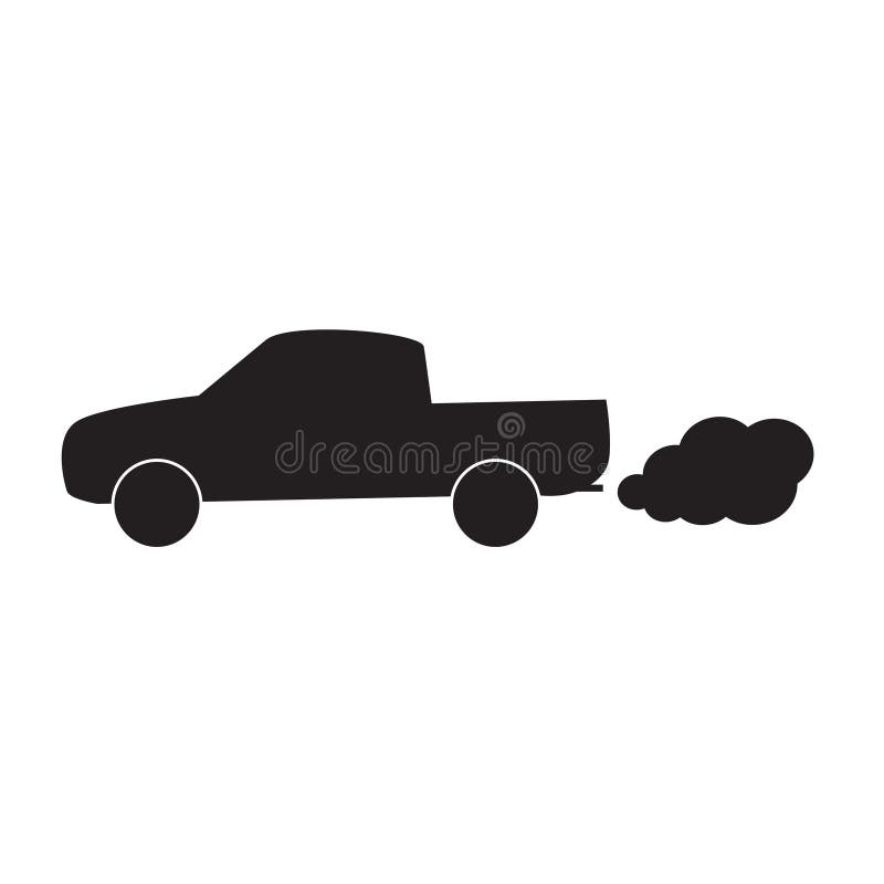 Car emitting smoke icon stock vector. Illustration of digital - 147825708