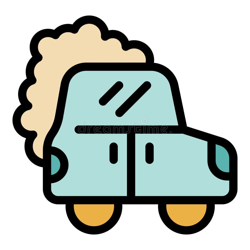 Car Emitting Smoke Pollution Environment Concept Icon Stock Vector ...