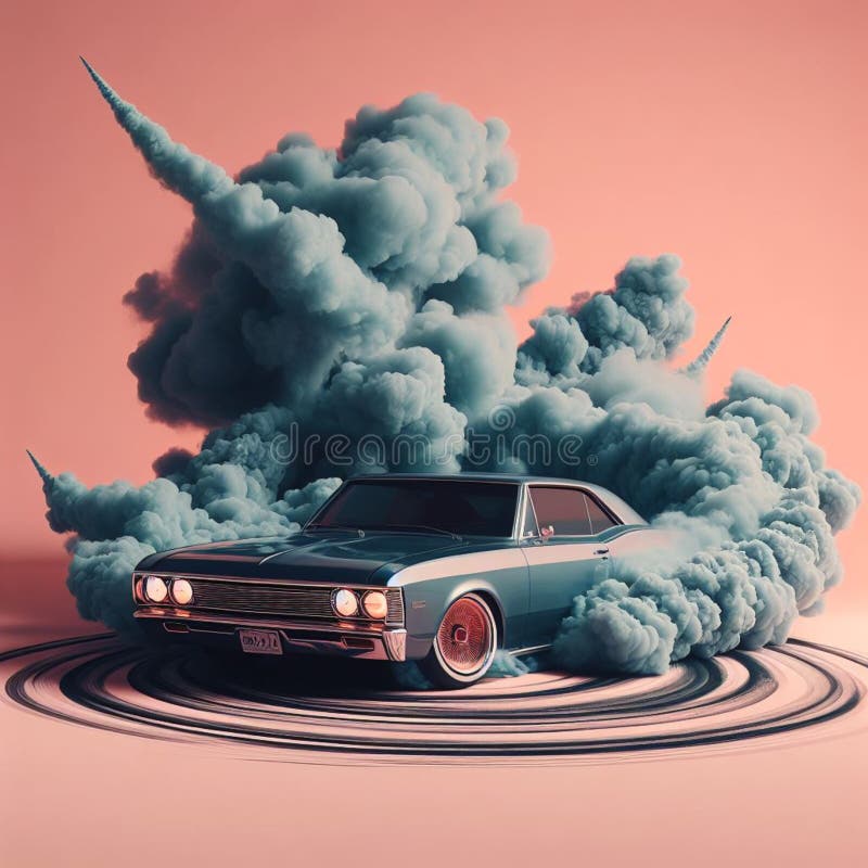 Smoking Car on the Road stock photo. Image of cloud - 317425838