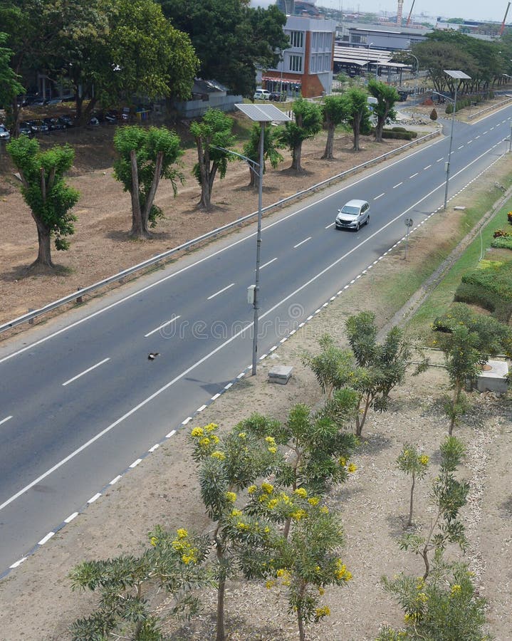 Car on an empty road stock image. Image of empty, pandemic - 191568195