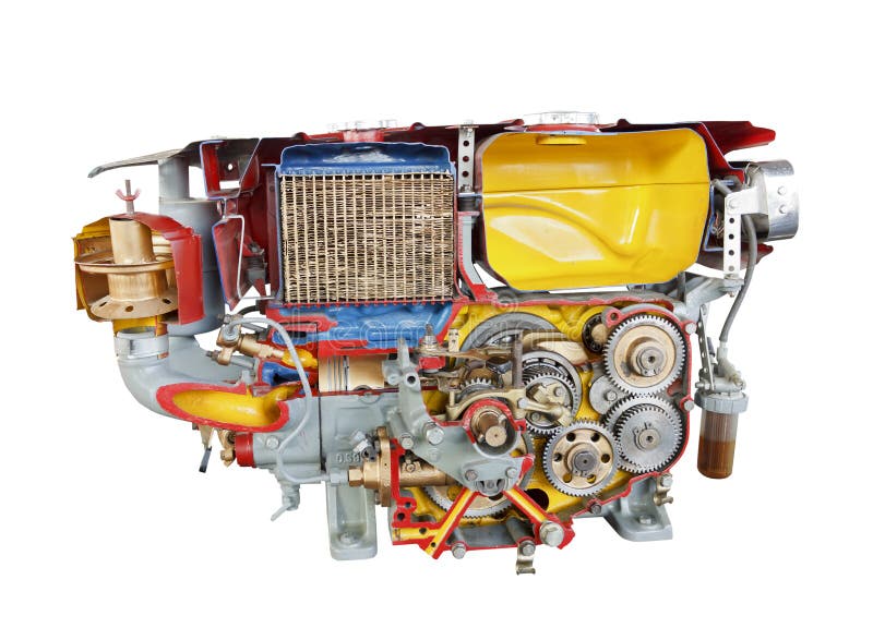 Sectional View of Truck Engine. Cutaway Model Stock Photo - Image of ...