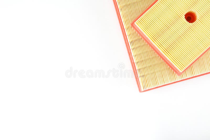Car Engine Air Filter Close Up Stock Image - Image of yellow ...