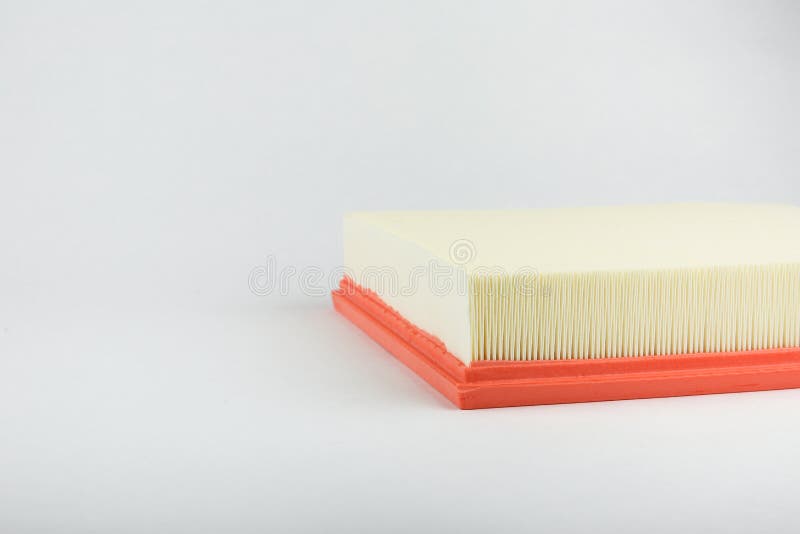 Car Engine Air Filter on a White Background Stock Image - Image of copy ...