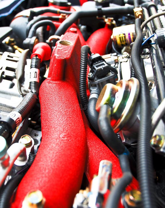 Car Engine Bay stock photo. Image of chrome, mechanical - 6778816