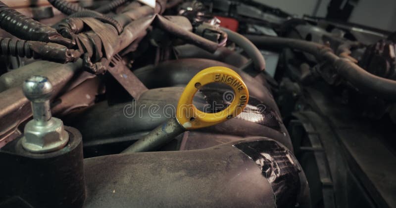 Car Engine Bay Probe Lens Slider Motion Stock Video - Video of ...
