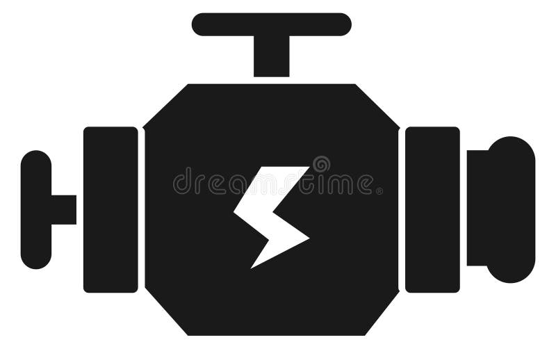 Car Engine Black Icon. Vehicle Power Symbol Stock Illustration ...