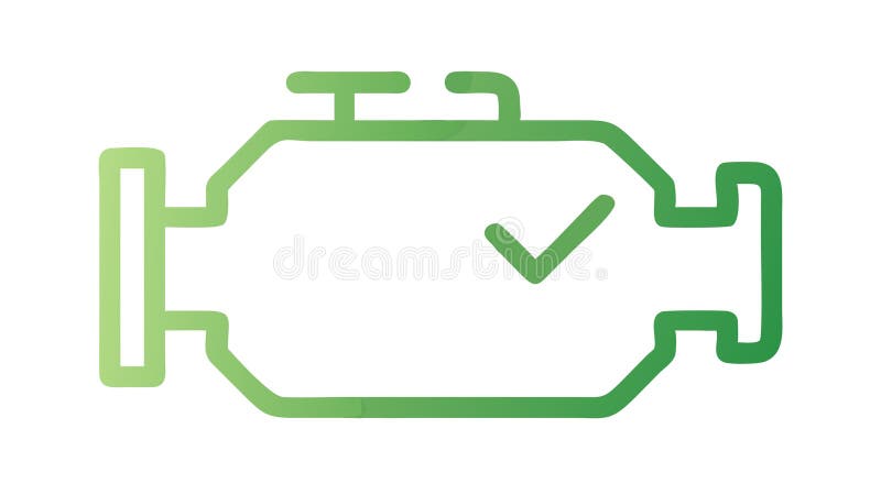 Car Engine Check Icon, Vehicle System Diagnostic Symbol, Vector Design ...