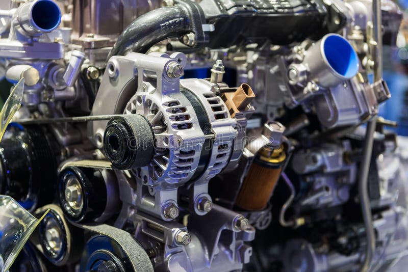 Car engine stock image. Image of automotive, metallic - 90299525