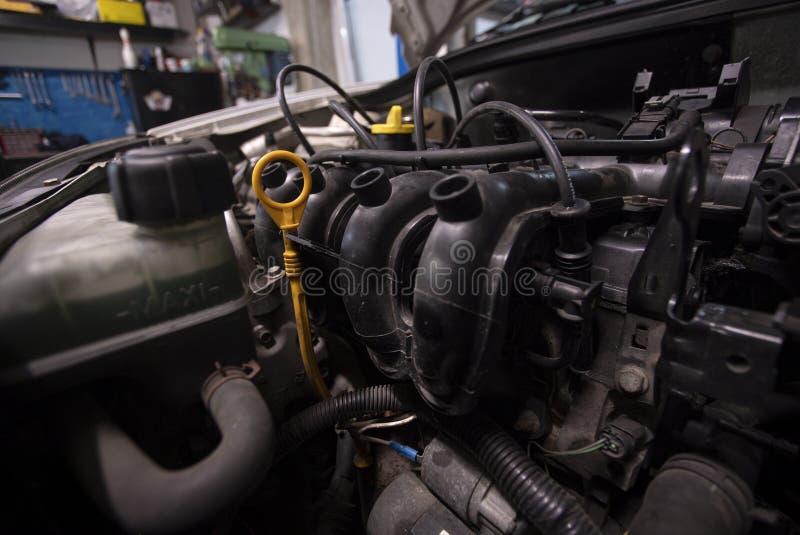 Car Engine Detail Workshop 3 Stock Image - Image of spark, isolated ...