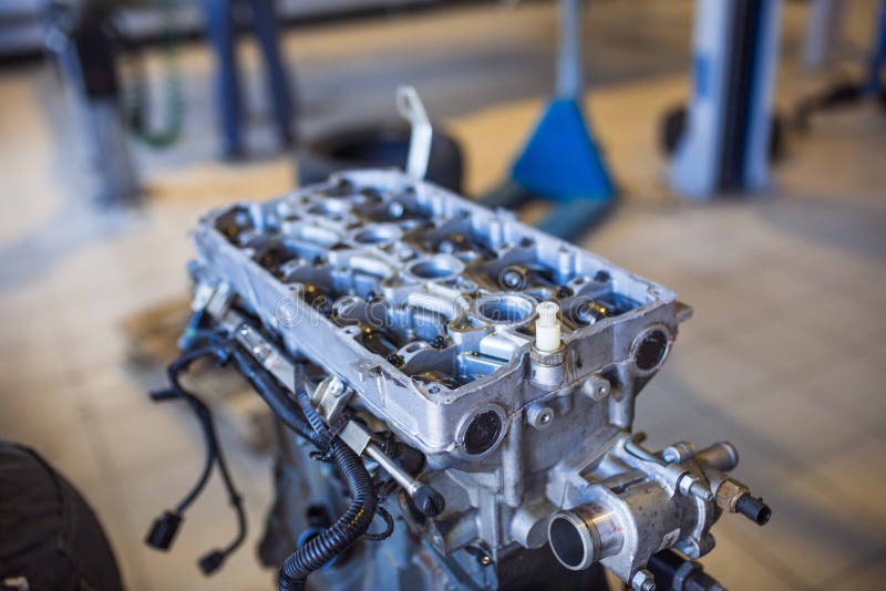 Car Engine Disassembled Separately from the Machine. Stock Photo ...