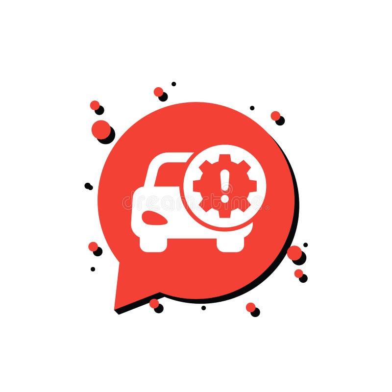 Car Engine Error Icon, Vector Stock Vector - Illustration of important ...