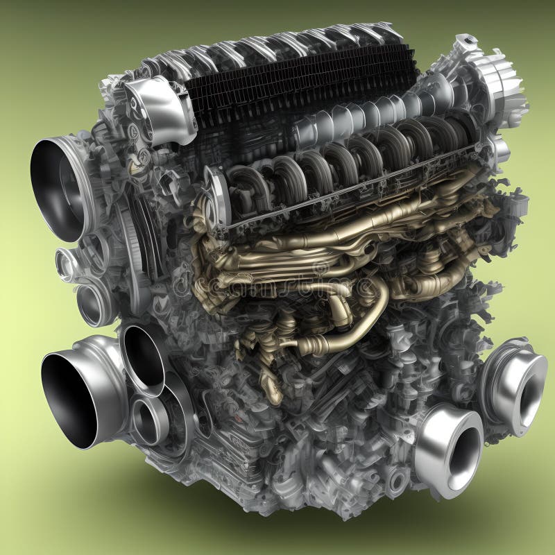 Car Engine Gearbox, Generative AI Illustration Stock Illustration ...