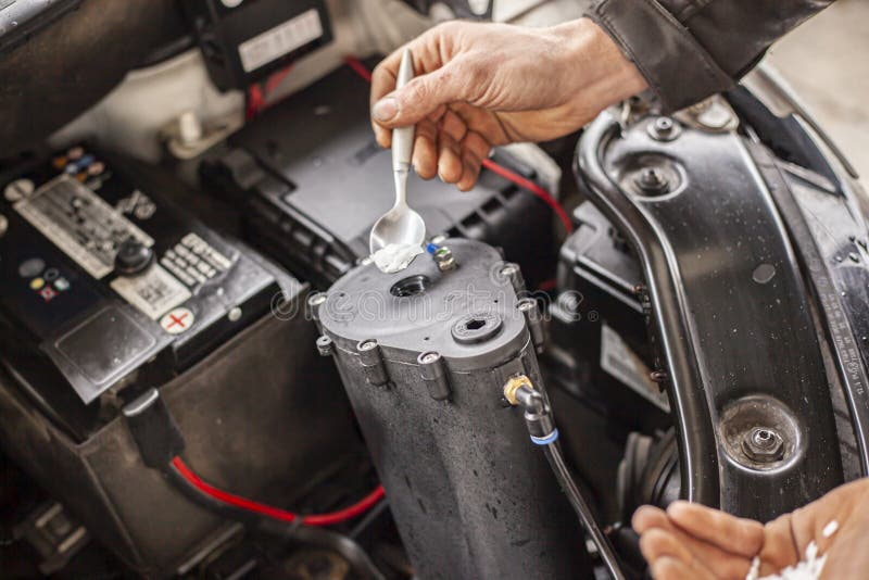 Hydrogen System Control Unit in the Car Engine Editorial Stock Image ...