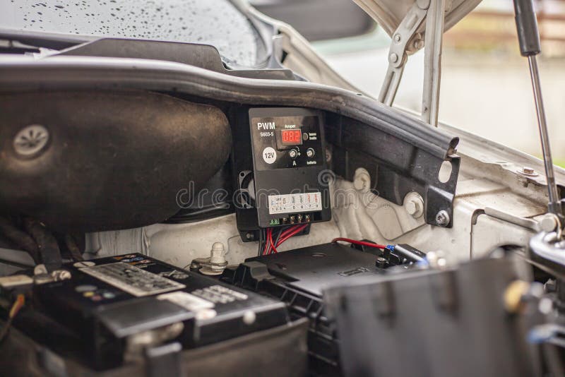 Car engine hydrogen system editorial photography. Image of machine ...