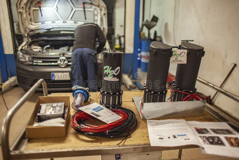 Car engine hydrogen system editorial image. Image of fuel - 246026285