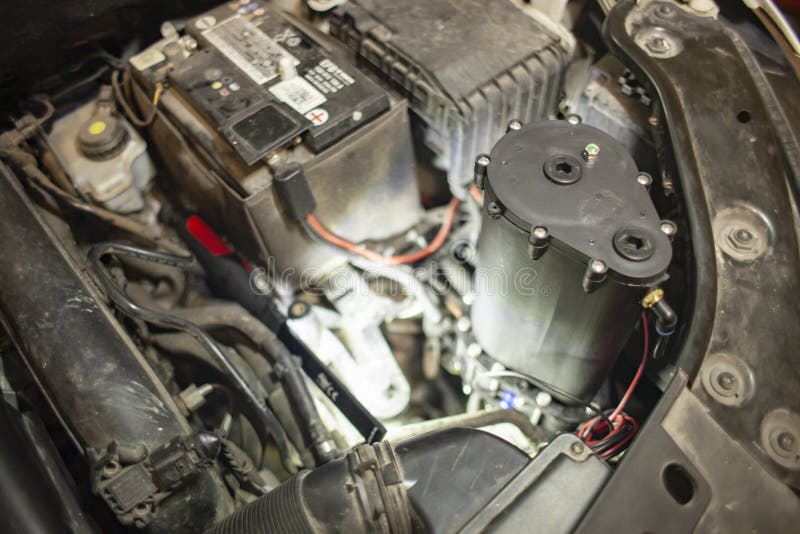 Hydrogen System Control Unit in the Car Engine Editorial Stock Image ...