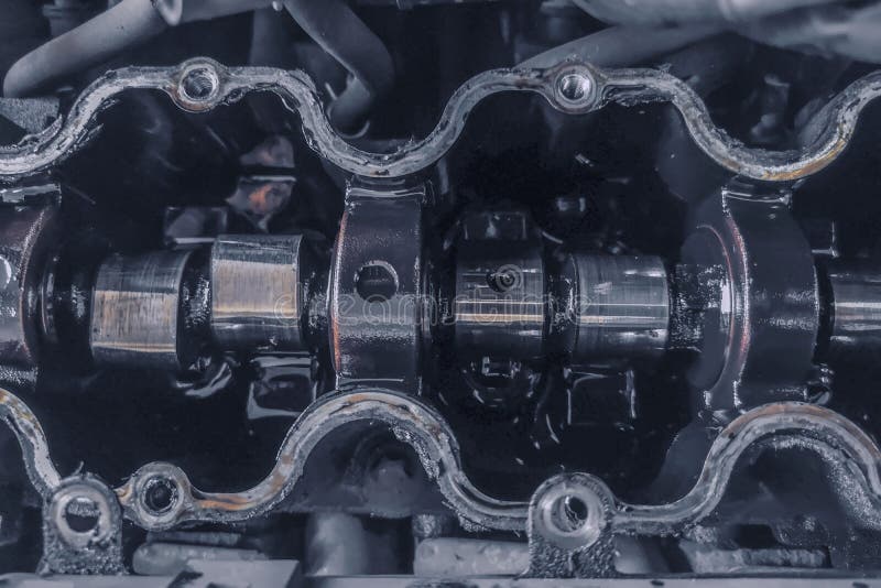 Car Engine Inside View Close Up, Top View of Engine Inside Stock Photo ...