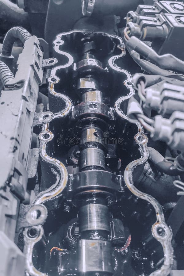 Car Engine Inside View Close Up, Top View of Engine Inside Stock Photo ...