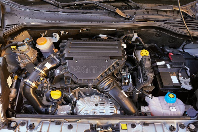 Car Engine Detail stock photo. Image of broken, machine - 163489084