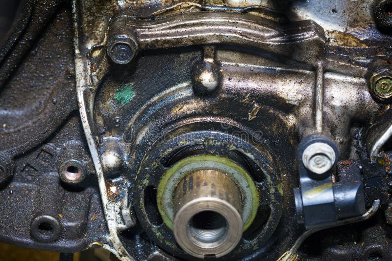 Car Engine Intake Side Receiver Stock Image - Image of dark, valve ...