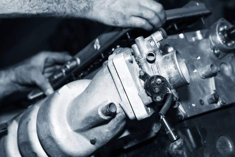 Car Engine Intake Side Receiver Stock Image - Image of intake, motor ...