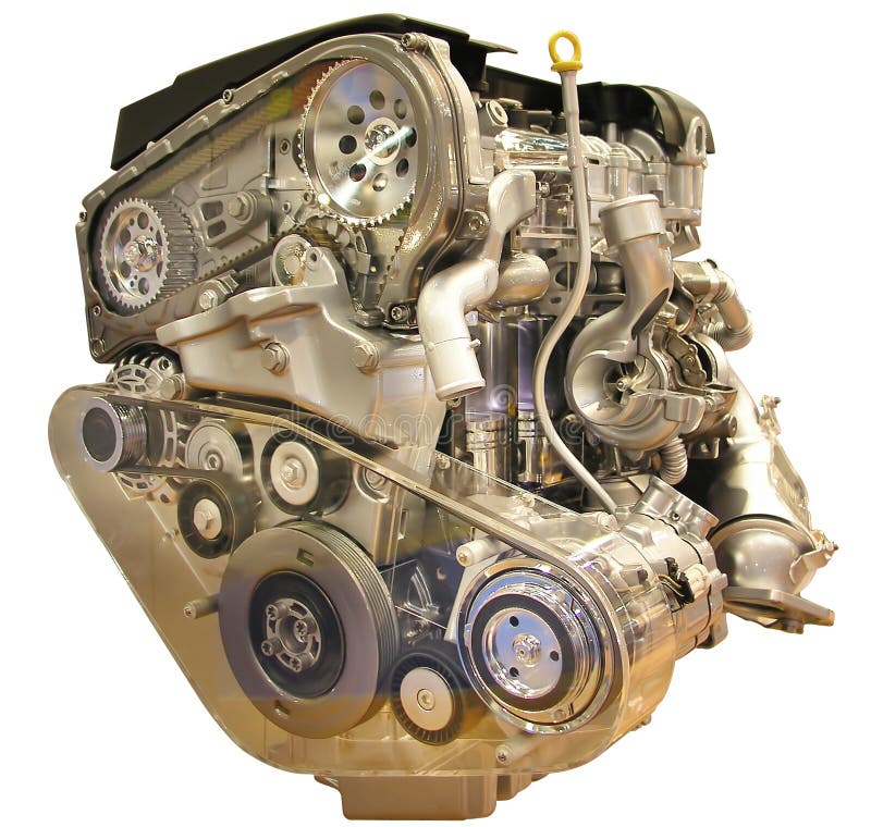 High Performance Chrome V8 Engine Isolated Stock Photo - Image of ...