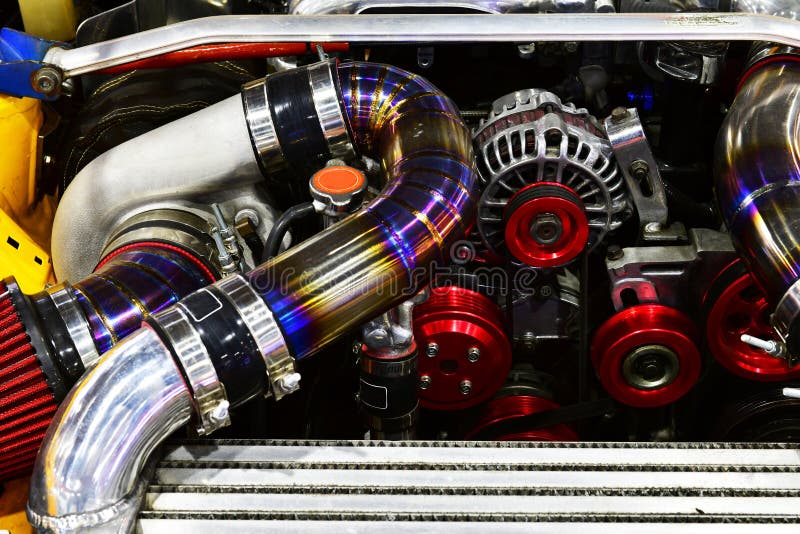 Car Engine. Modification of the Engine Stock Image - Image of machinery ...