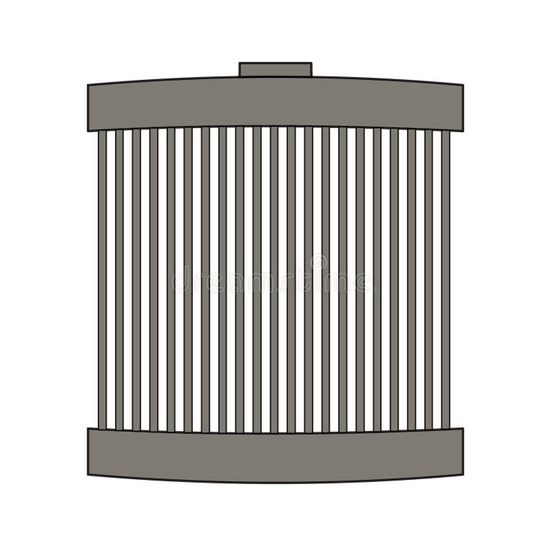 Car Engine Oil Filter,grey Vector Line Stock Vector - Illustration of ...