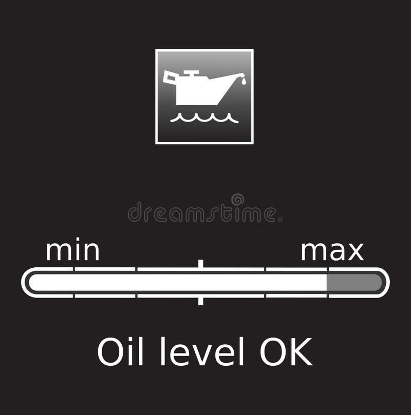 Car Engine Oil Level Ok Icon Vector Illustration Stock Vector ...