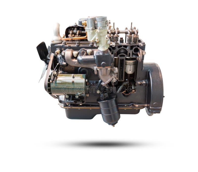 Car Engine Part Isolated on White Background. Stock Photo - Image of ...