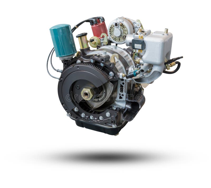 Car Engine Part Isolated on White Background. Stock Photo - Image of ...