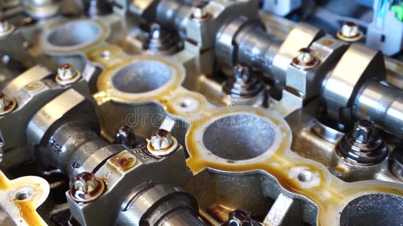 Car Engine Piston and Valve. Mechanism Inside. Stock Video - Video of ...