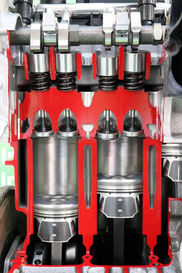 Car Engine Valves and Pistons Stock Photo - Image of component, power ...