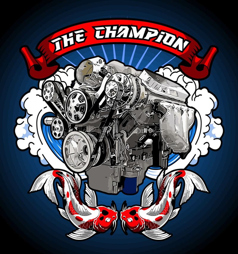 Car engine racing stock vector. Illustration of sport - 264241161