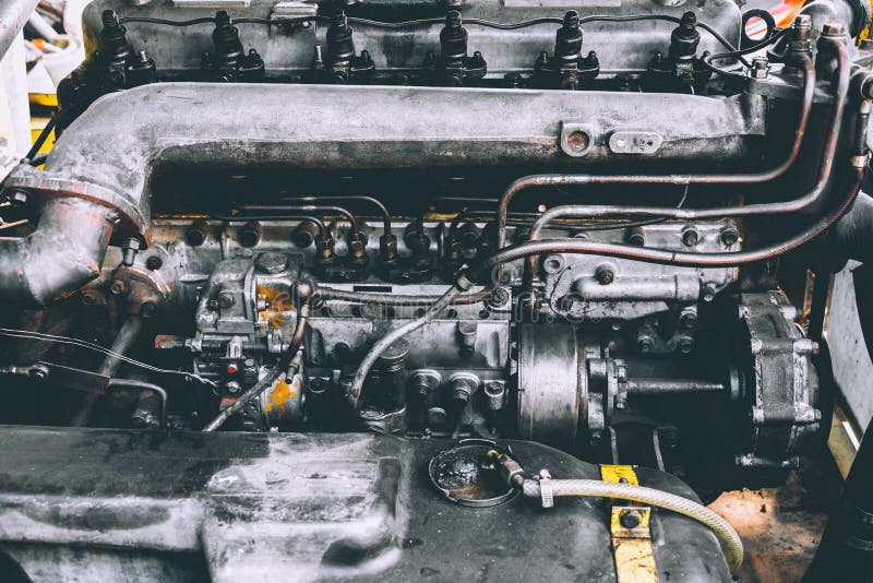 Car Engine, Remove and Assemble the Engine Stock Image - Image of ...