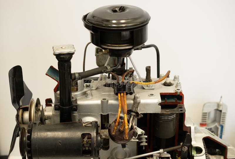 A Car Engine Removed from the Car. Real Photo Stock Photo - Image of ...