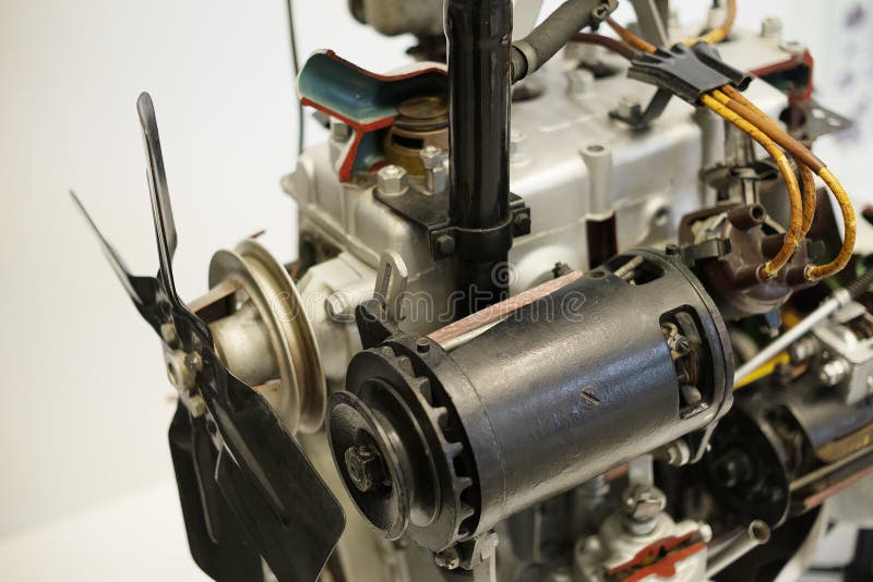 A Car Engine Removed from the Car. Real Photo Stock Image - Image of ...